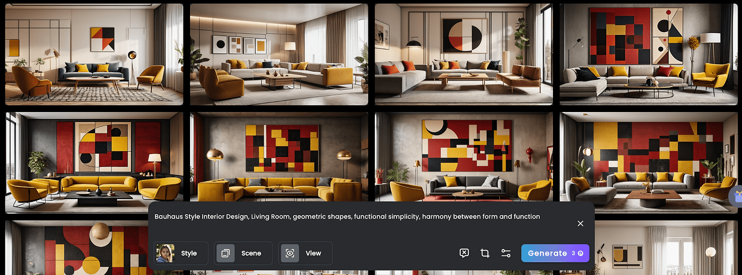 PromeAI: Innovating Bauhaus Interior Design Principles