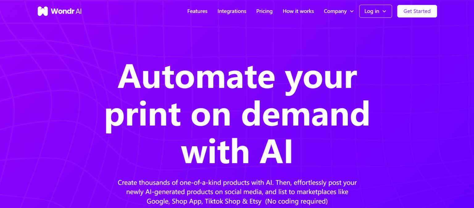 Wondr AI: Automate Print on Demand with AI-Powered Tools (POD Solutions)