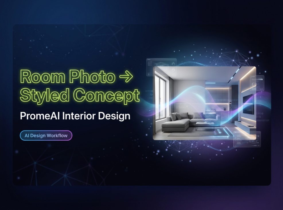 PromeAI for Interior Design: Room Photo to Styled Concepts